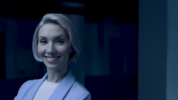 Portrait of Happy Business Woman Looking at Camera with Happy Face Expression - Stock Video ...