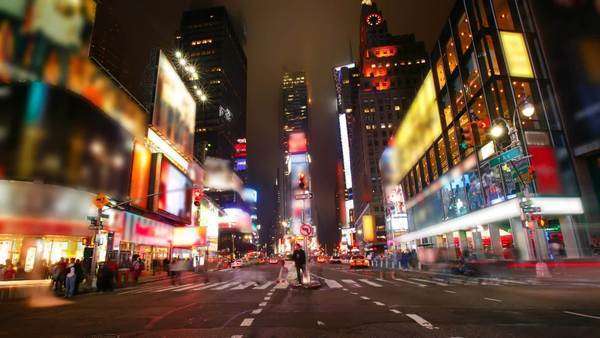 Times Square, New York City (logos and brands blurred) - Stock Video ...
