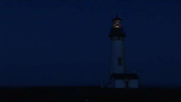 A lighthouse at night with its flashing light. - Stock Video Footage ...
