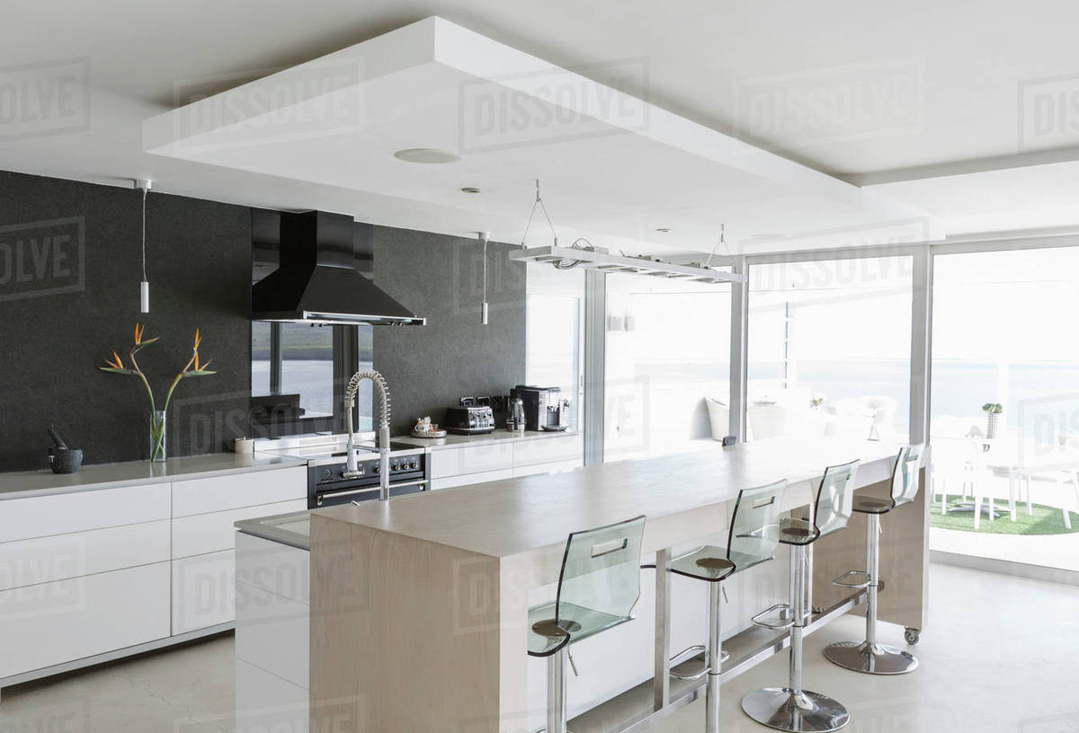Modern luxury home showcase interior kitchen - Royalty-free Stock Photo ...