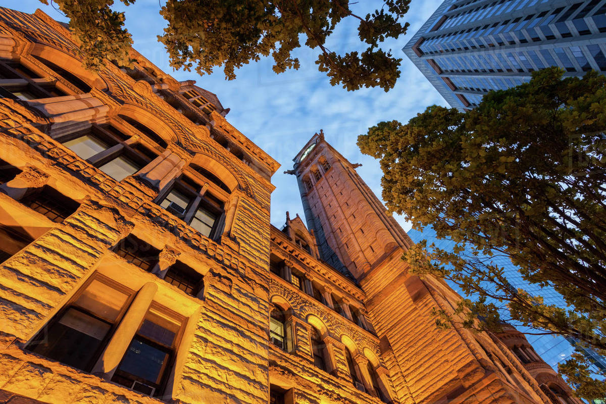 Canada, Ontario, Toronto, Old City Hall at dusk - Royalty-free Stock ...