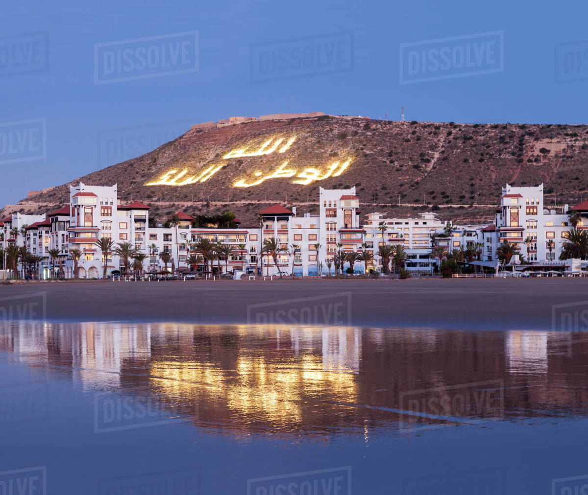 Skyline of Agadir at sunset in Morocco - Royalty-free Stock Photo ...
