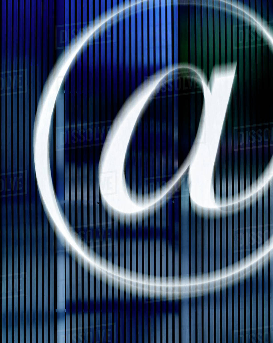 Illustration of white @ symbol - Royalty-free Stock Photo | Dissolve