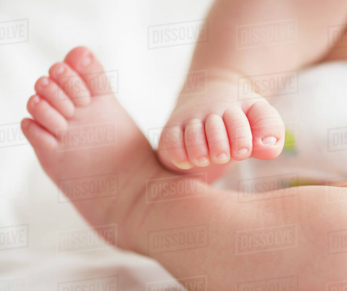 Feet of baby boy (2-5 months) - Royalty-free Stock Photo | Dissolve