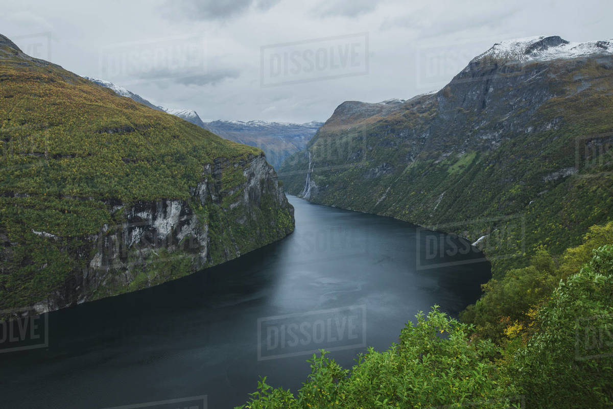 Norway, Geiranger, Scenic view of Geirangerfjord - Royalty-free Stock ...