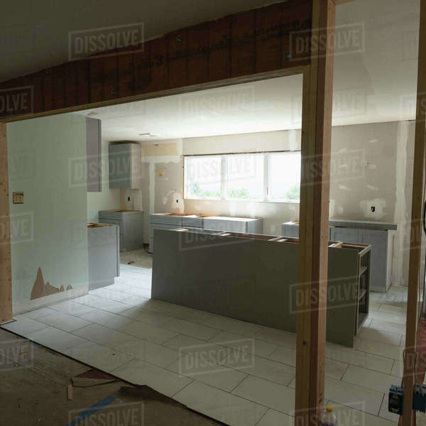 Domestic kitchen renovation in progress - Stock Photo - Dissolve