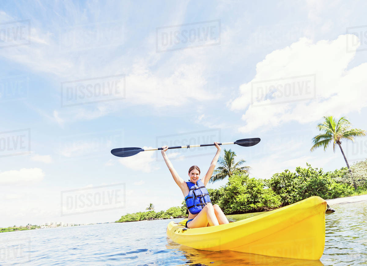 Woman kayaking - Royalty-free Stock Photo | Dissolve