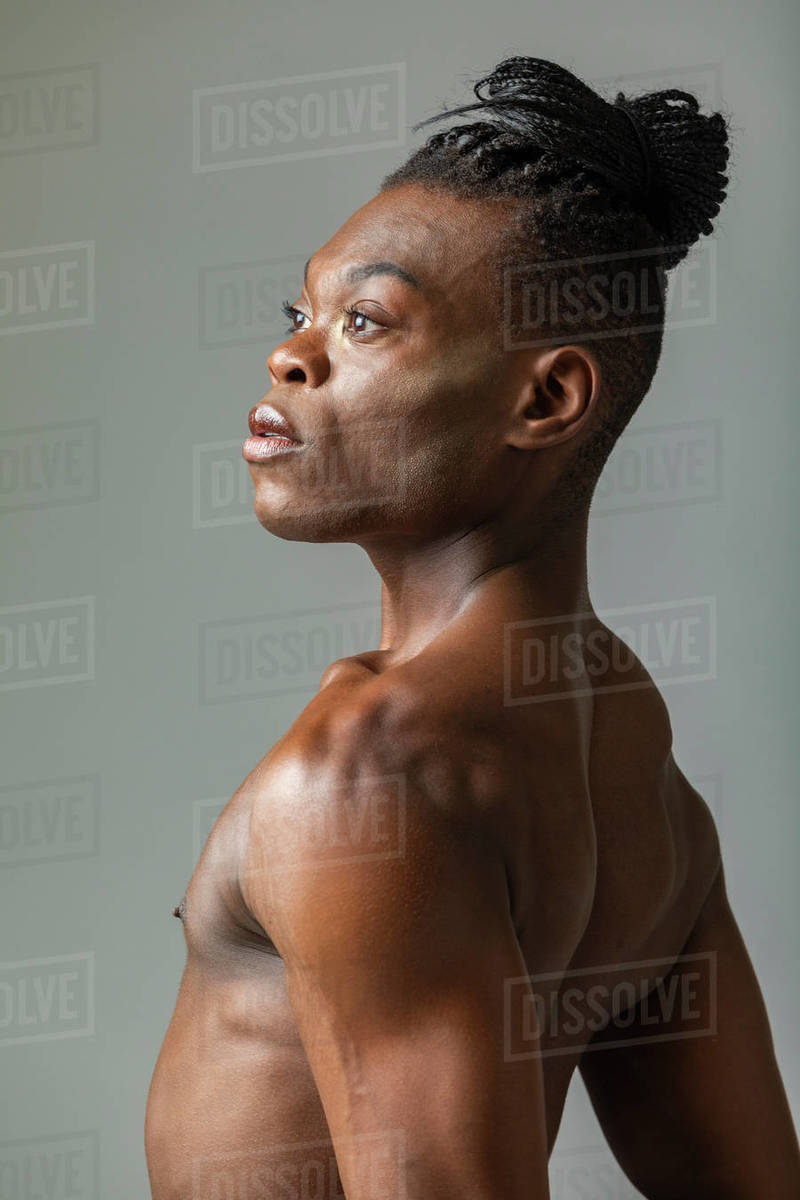 Studio shot of shirtless dancer - Royalty-free Stock Photo | Dissolve