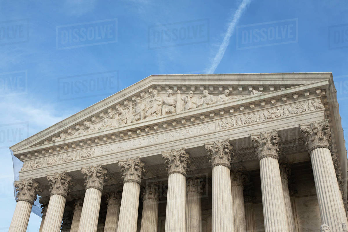 USA, DC, Washington, Columns of US Supreme Court - Royalty-free Stock ...