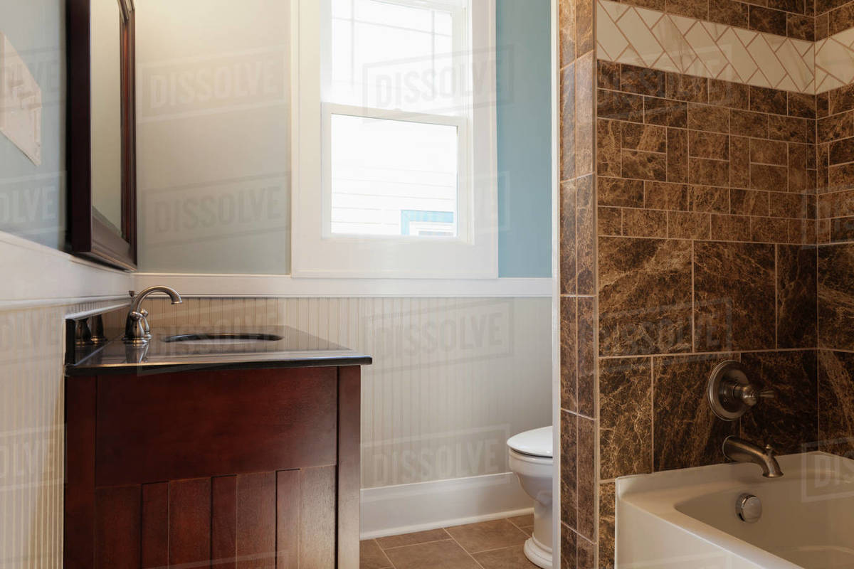 Bathroom of suburban home - Royalty-free Stock Photo | Dissolve