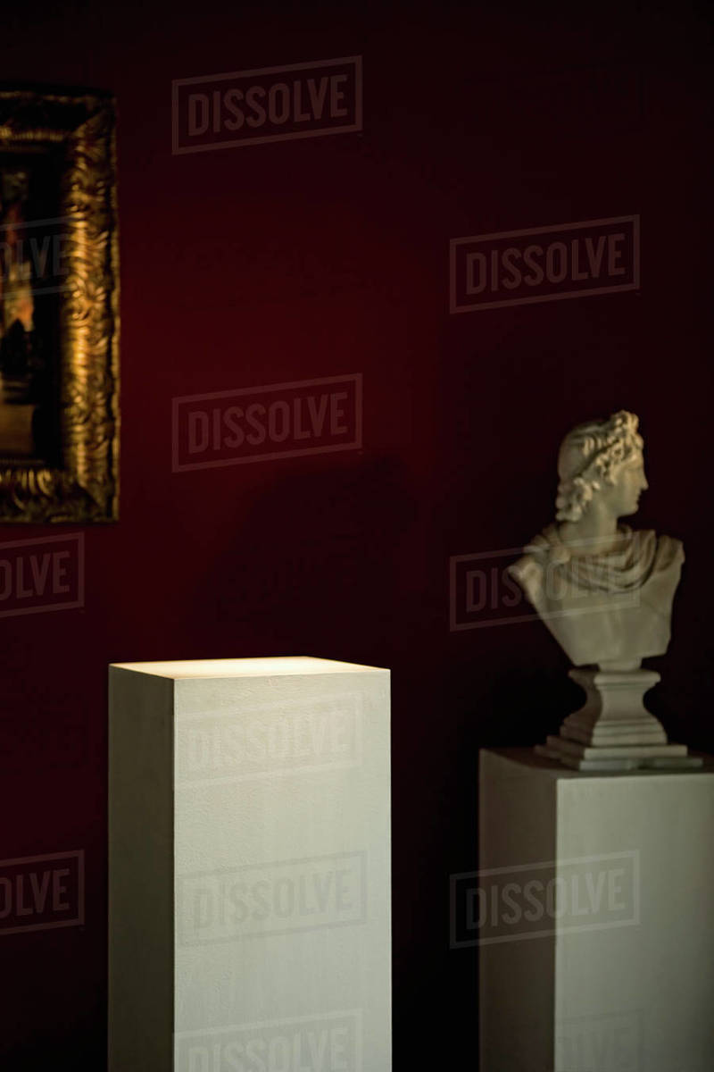 Interior of art museum at night - Royalty-free Stock Photo | Dissolve