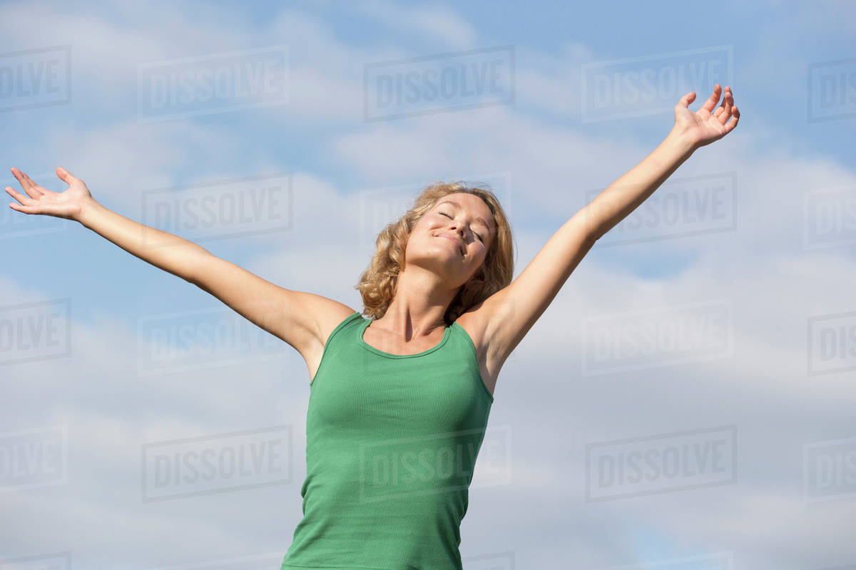 Portrait of happy woman - Royalty-free Stock Photo | Dissolve