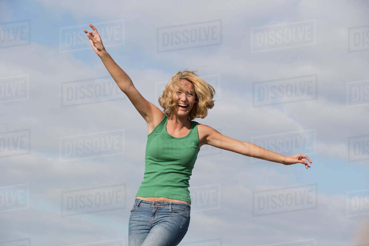 Portrait of happy woman - Royalty-free Stock Photo | Dissolve