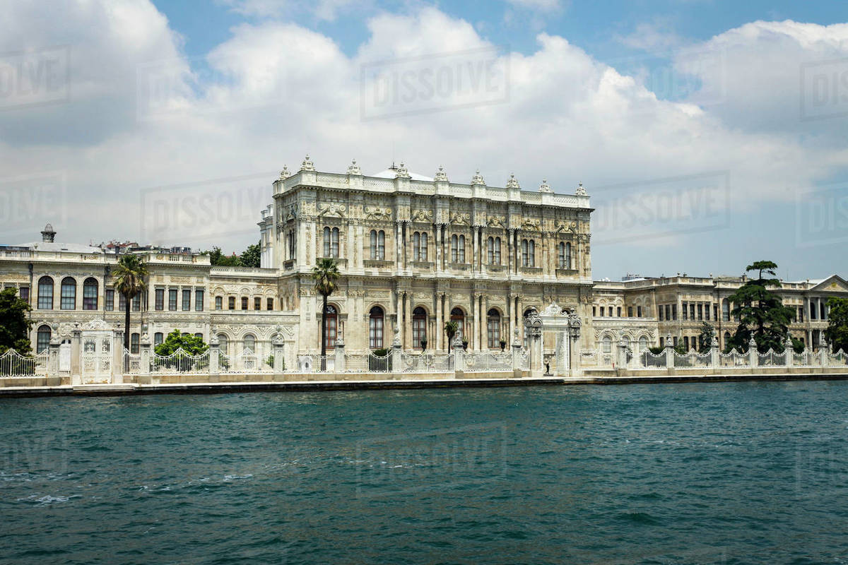 Turkey, Istanbul, Facade of palace along Bosphorus river - Royalty-free ...