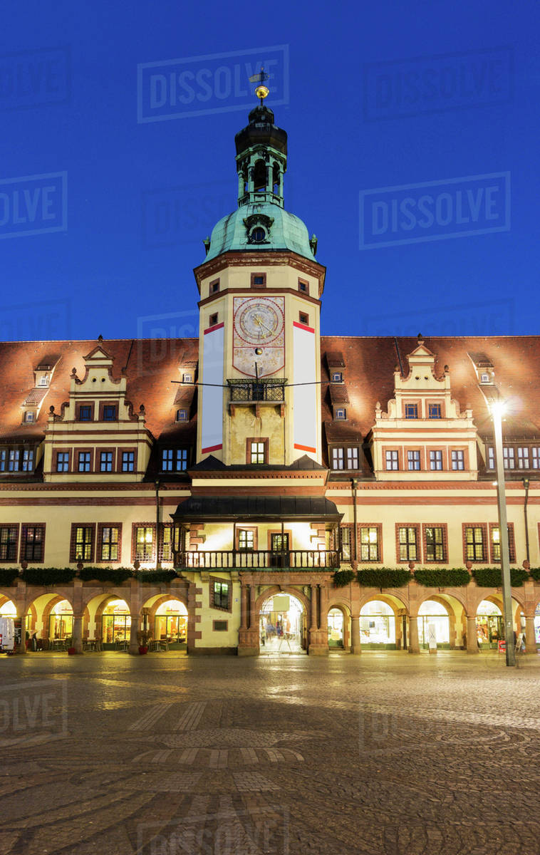 Town hall at night - Royalty-free Stock Photo | Dissolve