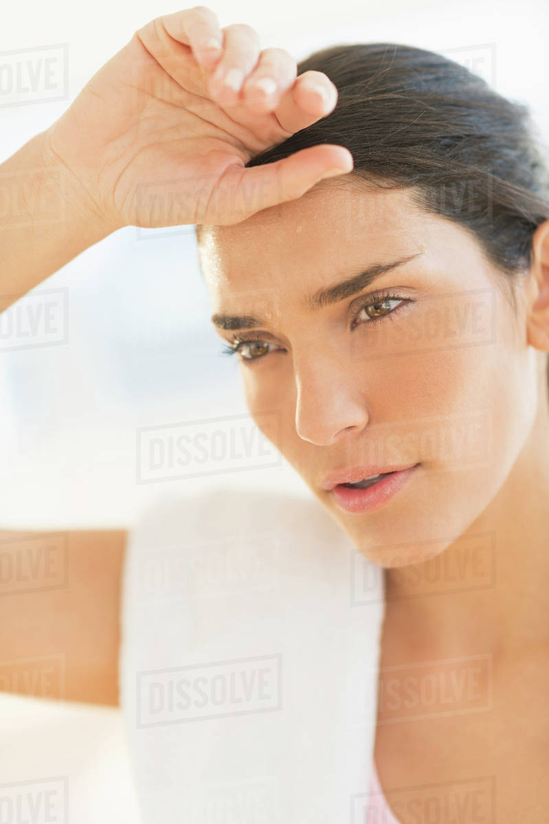 Portrait of tired woman - Royalty-free Stock Photo | Dissolve