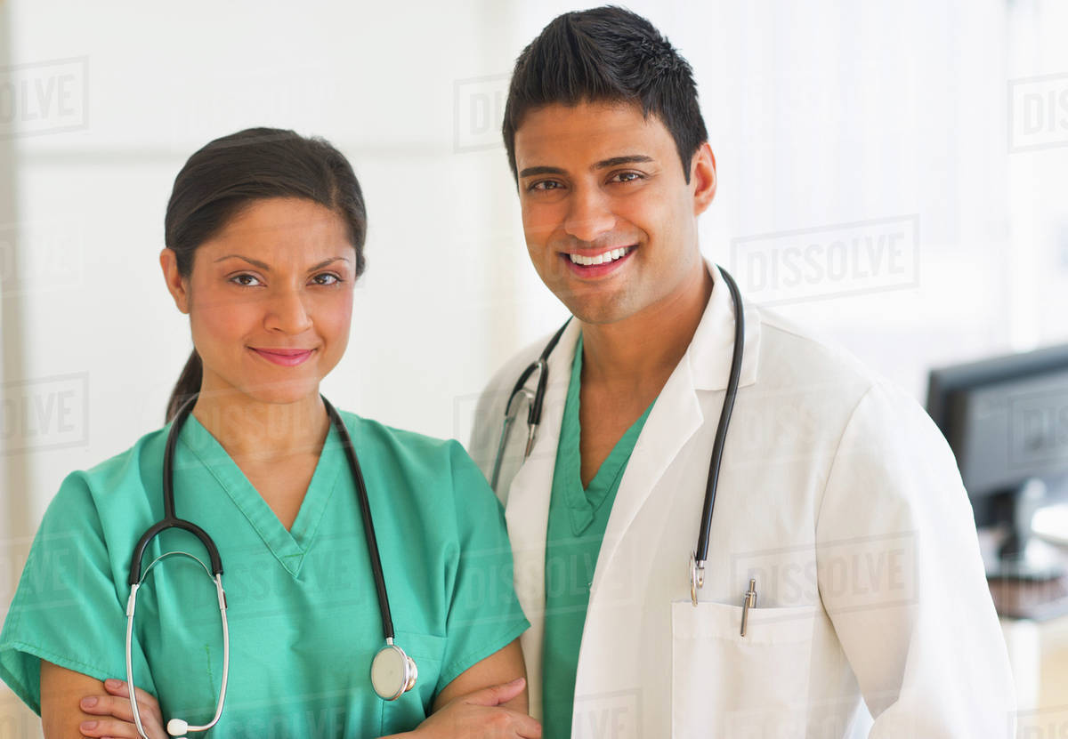 Portrait of two doctors - Royalty-free Stock Photo | Dissolve