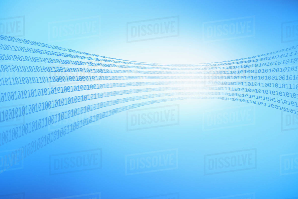 Abstract blue background representing binary code - Stock Photo - Dissolve