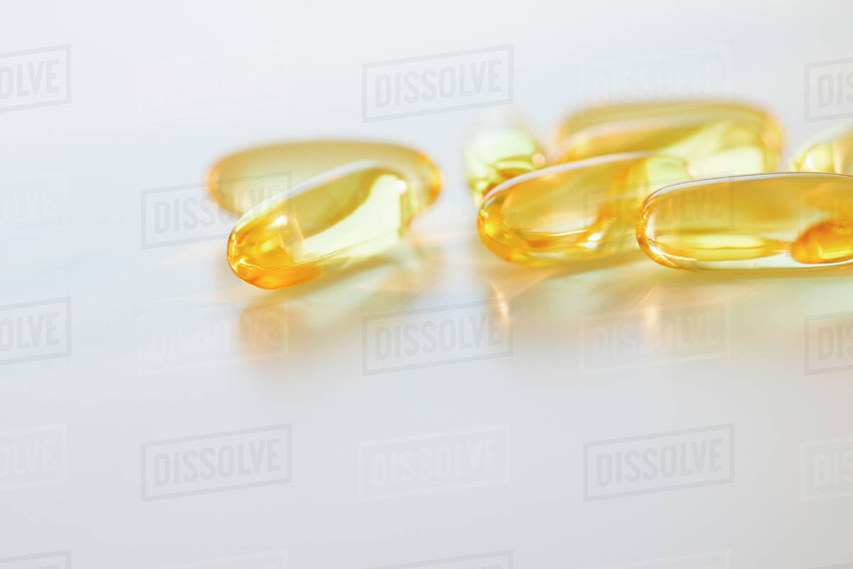 Omega fatty acid pills on white background, studio shot - Stock Photo ...