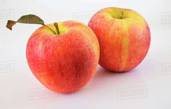 Two apples on white background - Royalty-free Stock Photo | Dissolve