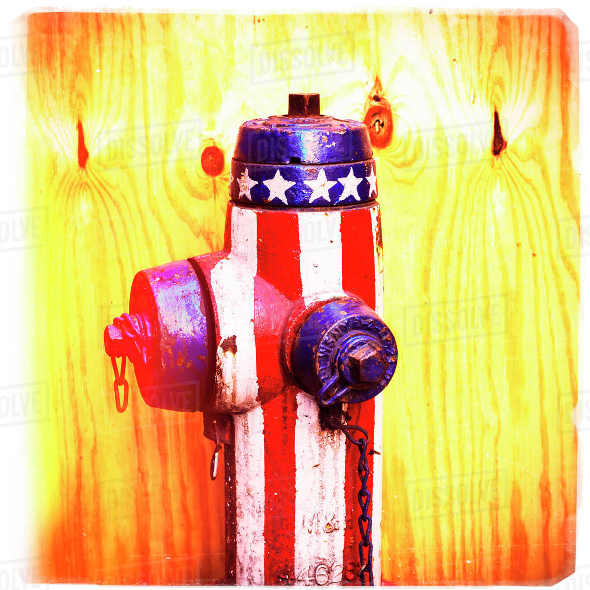 Fire hydrant with American flag pattern - Royalty-free Stock Photo ...