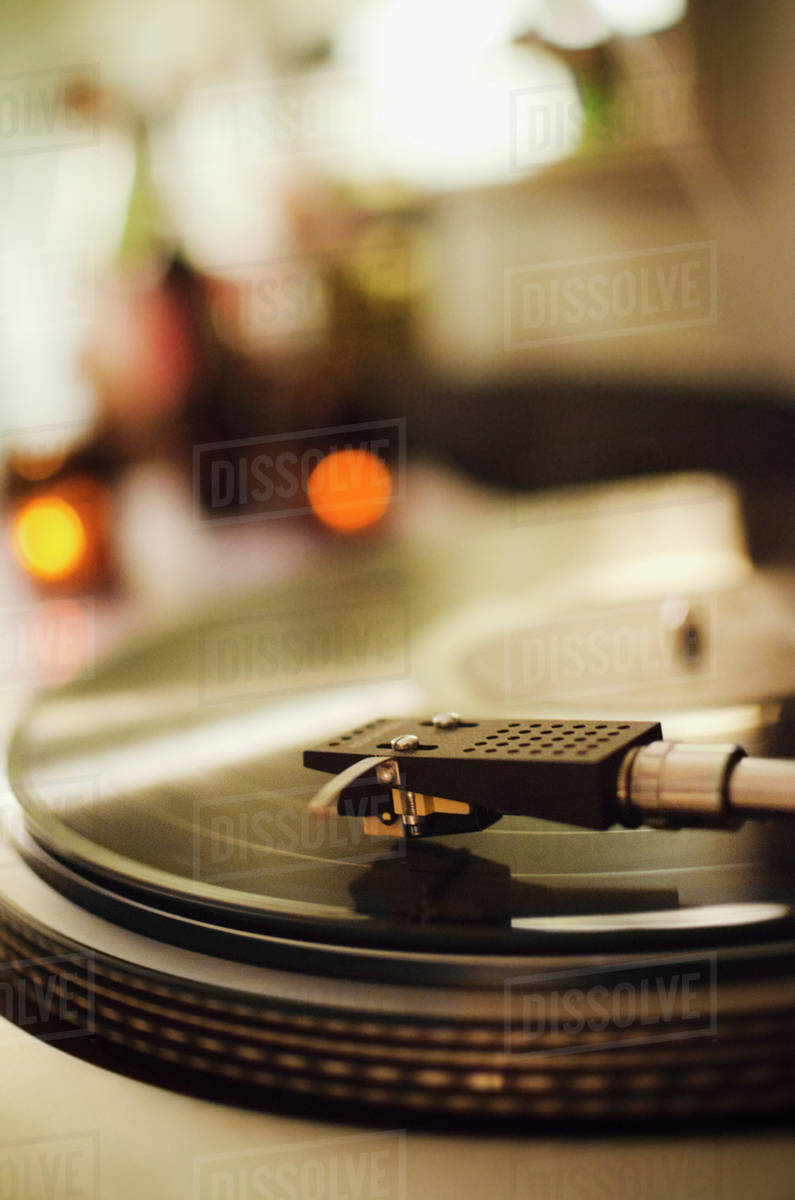 Close-up of turntable - Stock Photo - Dissolve