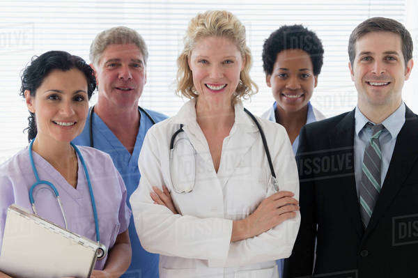 Hospital staff with office workers - Royalty-free Stock Photo | Dissolve