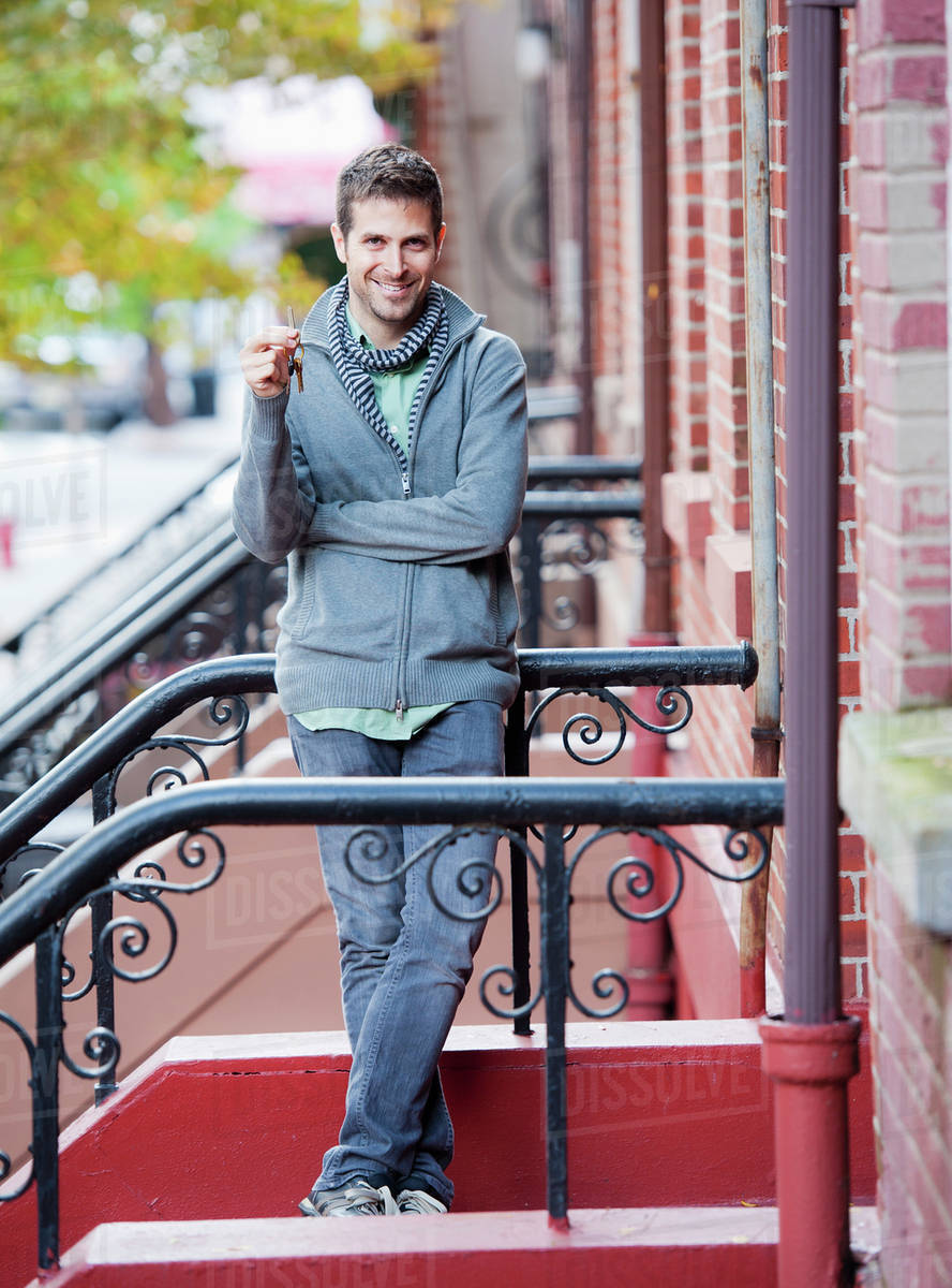 Man coming back home - Stock Photo - Dissolve