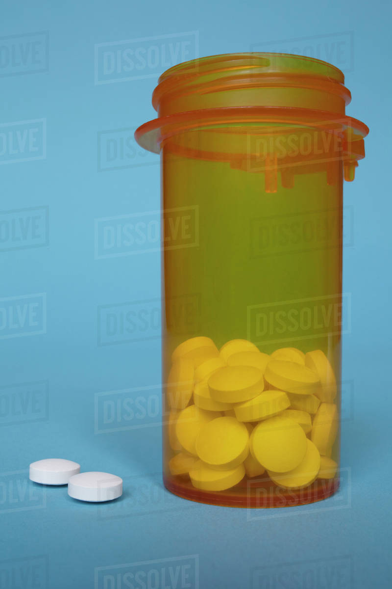 Studio shot of pill bottle - Royalty-free Stock Photo | Dissolve
