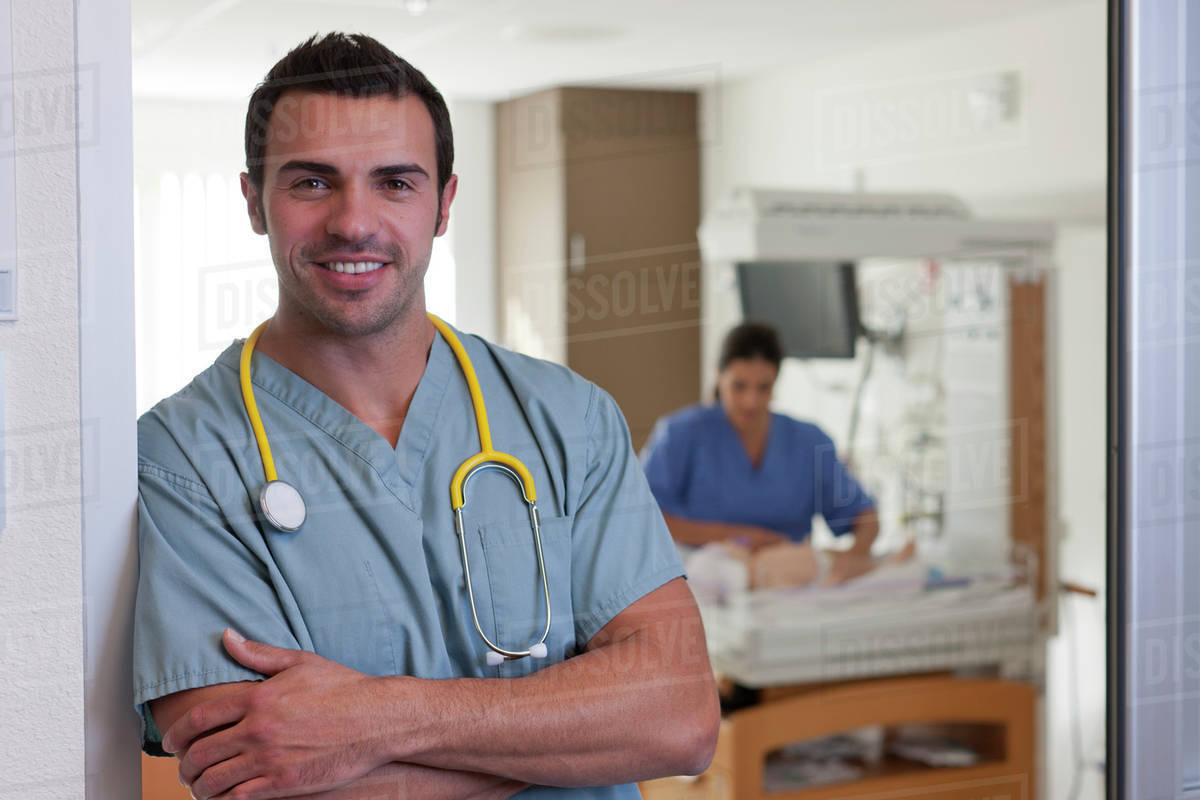 Portrait of male doctor - Stock Photo - Dissolve