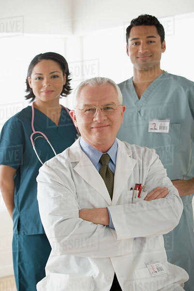Portrait of three doctors - Royalty-free Stock Photo | Dissolve