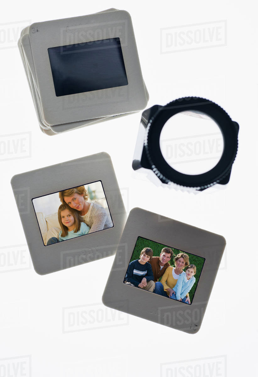 Close up of slides on light box - Royalty-free Stock Photo | Dissolve