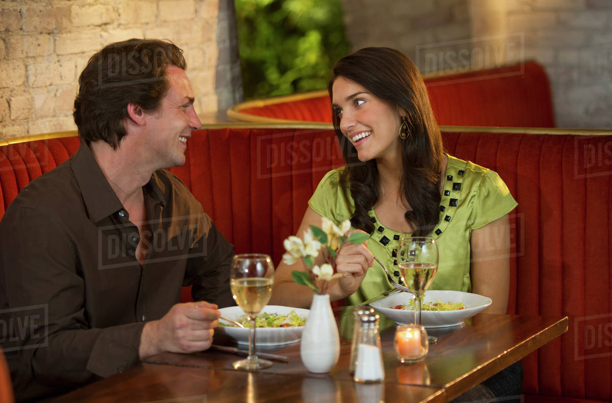 Couple dining together in restaurant - Royalty-free Stock Photo | Dissolve
