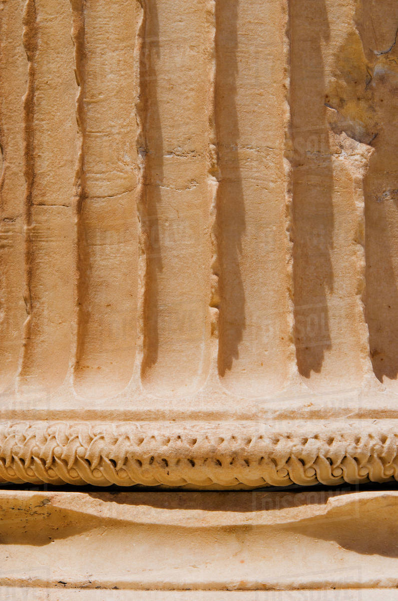 Greece, Athens, Acropolis, Doric column of Propylaea - Royalty-free ...