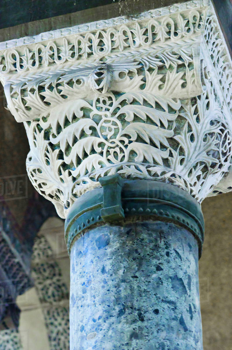 Turkey, Istanbul, Haghia Sophia Mosque column - Royalty-free Stock ...