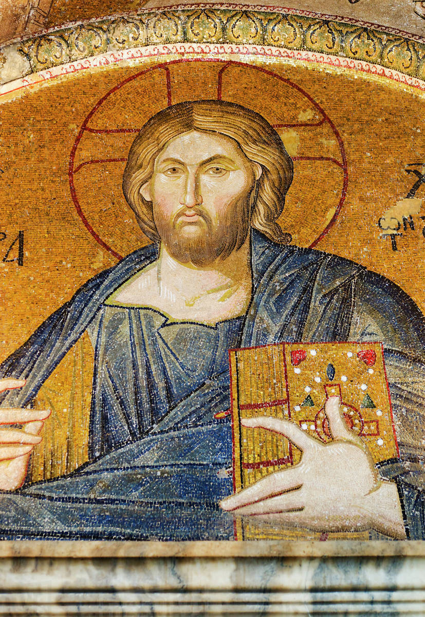 Turkey, Istanbul, Kariye Museum, Jesus Christ, fresco - Royalty-free ...