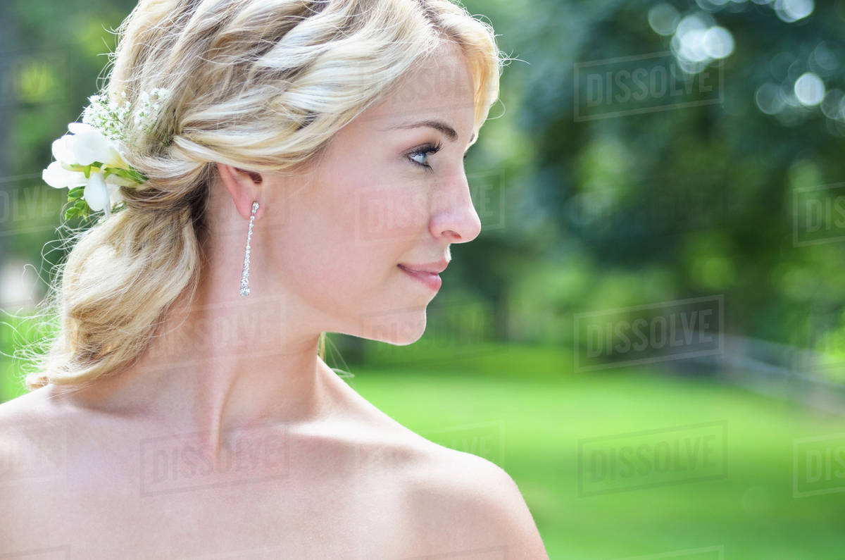 Portrait of smiling bride - Royalty-free Stock Photo | Dissolve