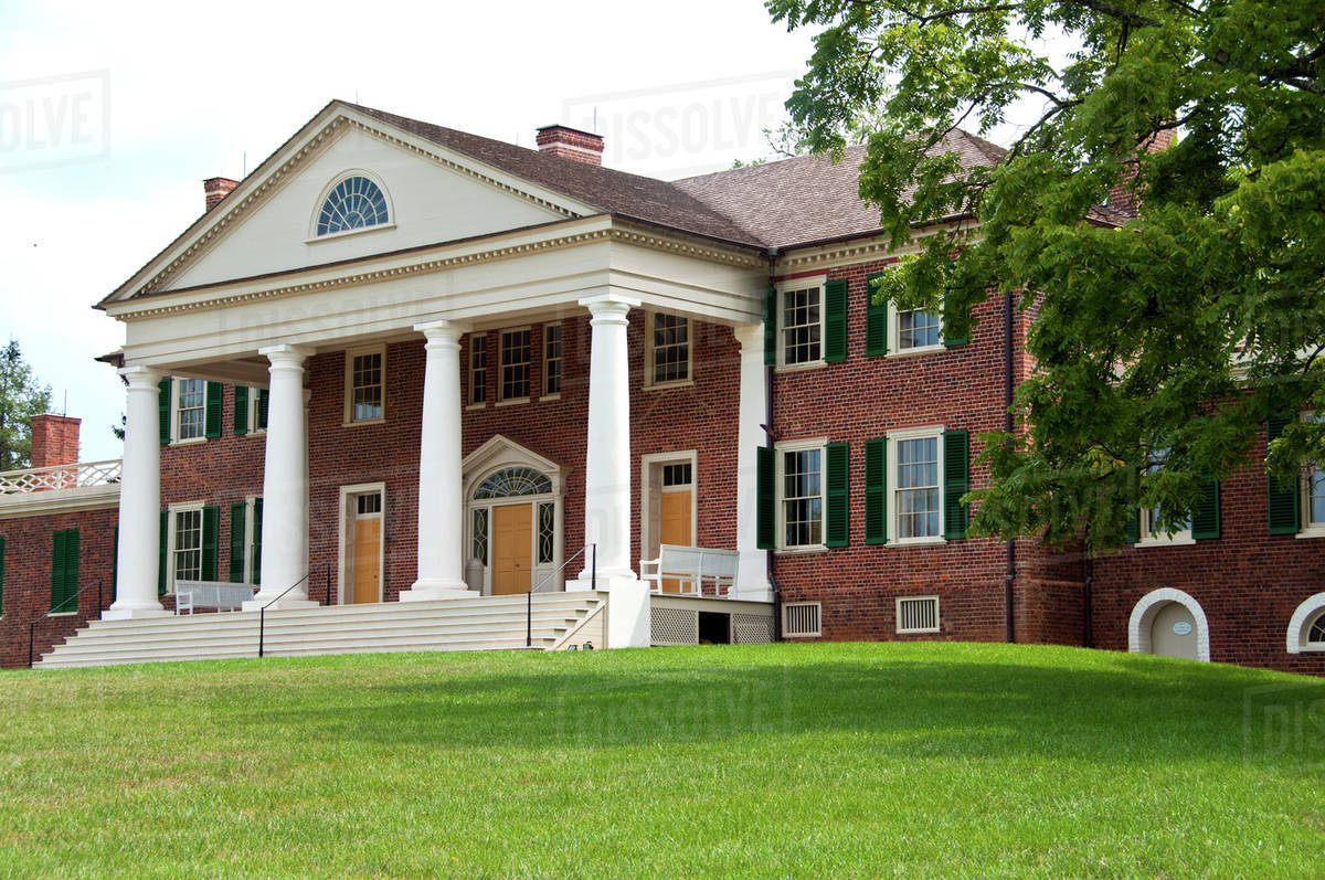USA, Virginia, Orange, Montpelier, James Madison's house - Stock Photo ...