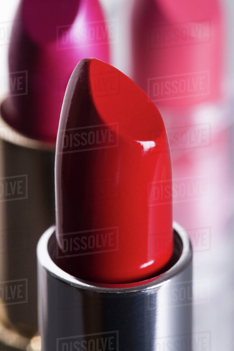 Close-up view of red lipstick - Royalty-free Stock Photo | Dissolve