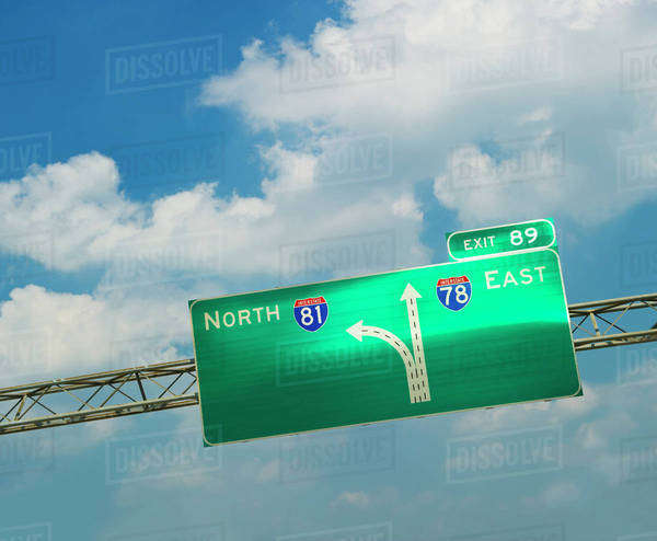 Interstate road sign - Royalty-free Stock Photo | Dissolve