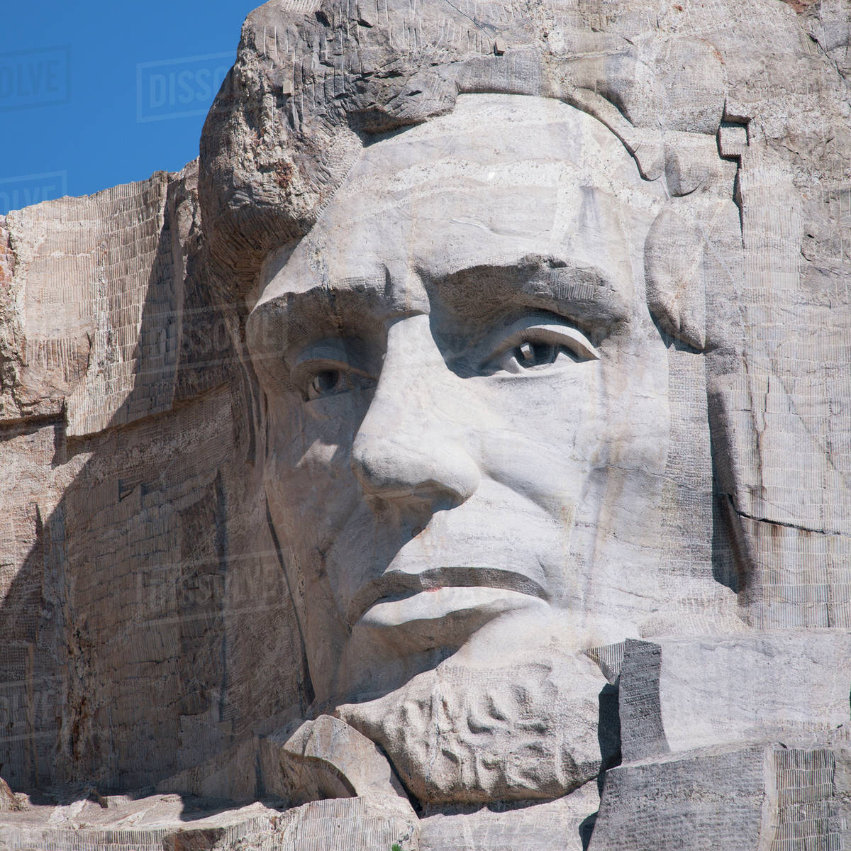 Head of Lincoln on Mount Rushmore - Royalty-free Stock Photo | Dissolve