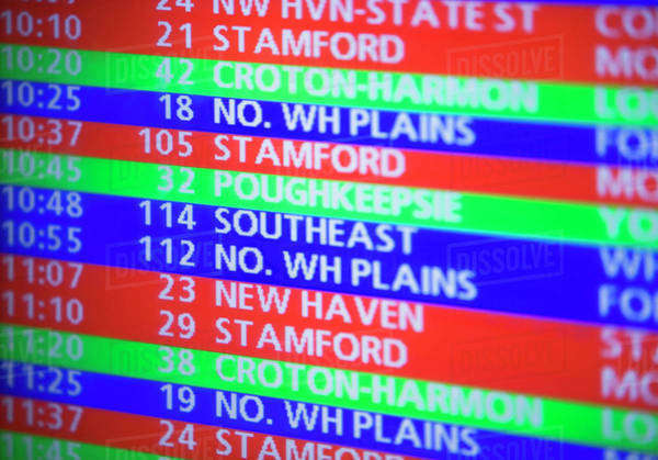 Arrivals schedule - Stock Photo - Dissolve