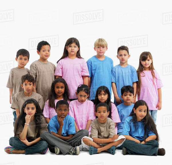 Portrait of a group of children - Royalty-free Stock Photo | Dissolve
