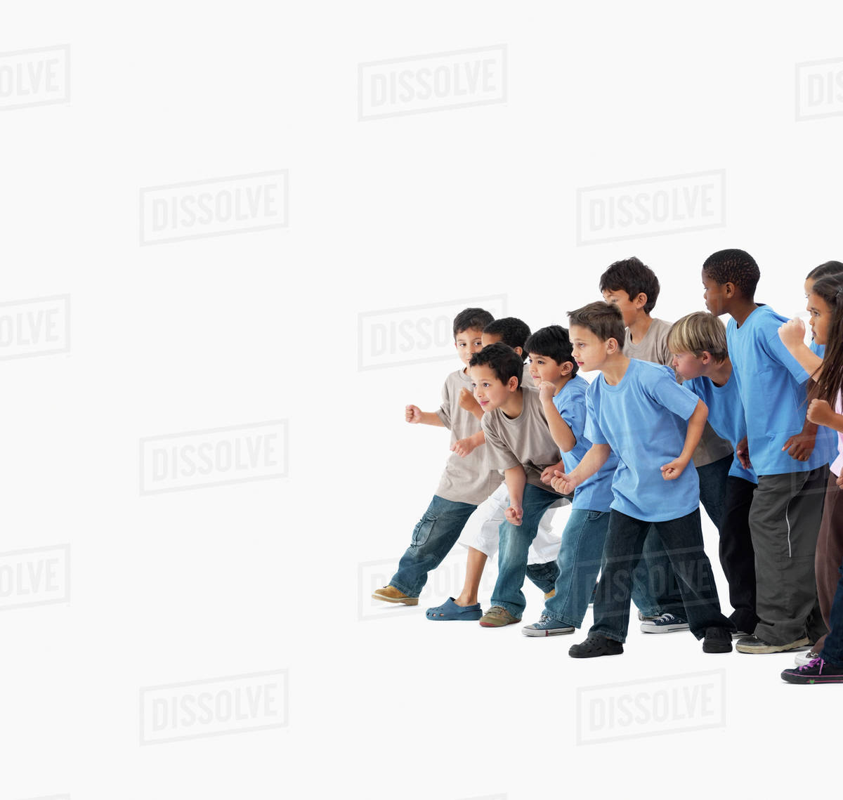 Children ready to run - Stock Photo - Dissolve