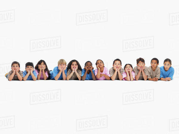 Row of children - Stock Photo - Dissolve