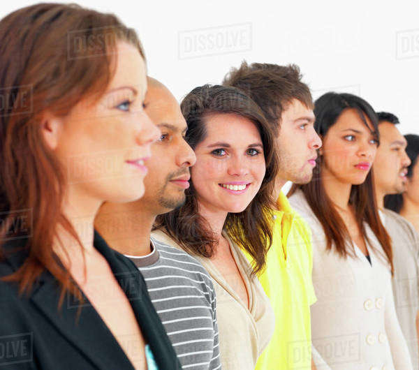 People in a line - Royalty-free Stock Photo | Dissolve