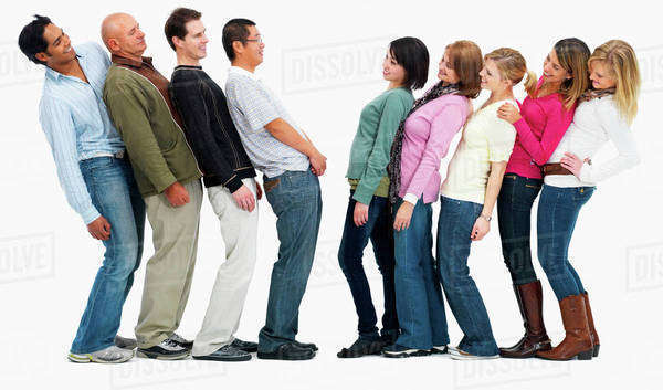 Line of people - Stock Photo - Dissolve