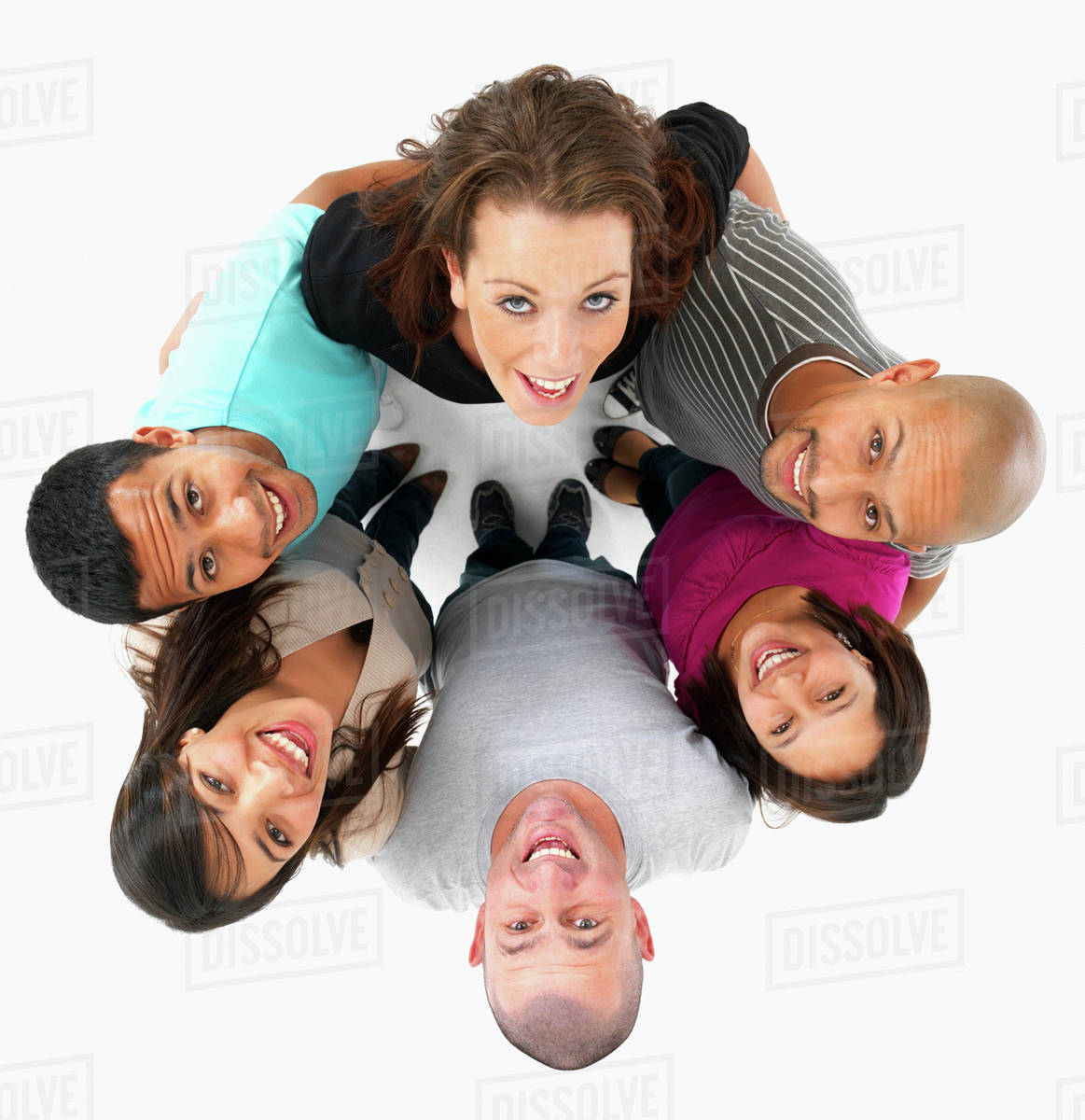 Friends standing in a circle - Royalty-free Stock Photo | Dissolve