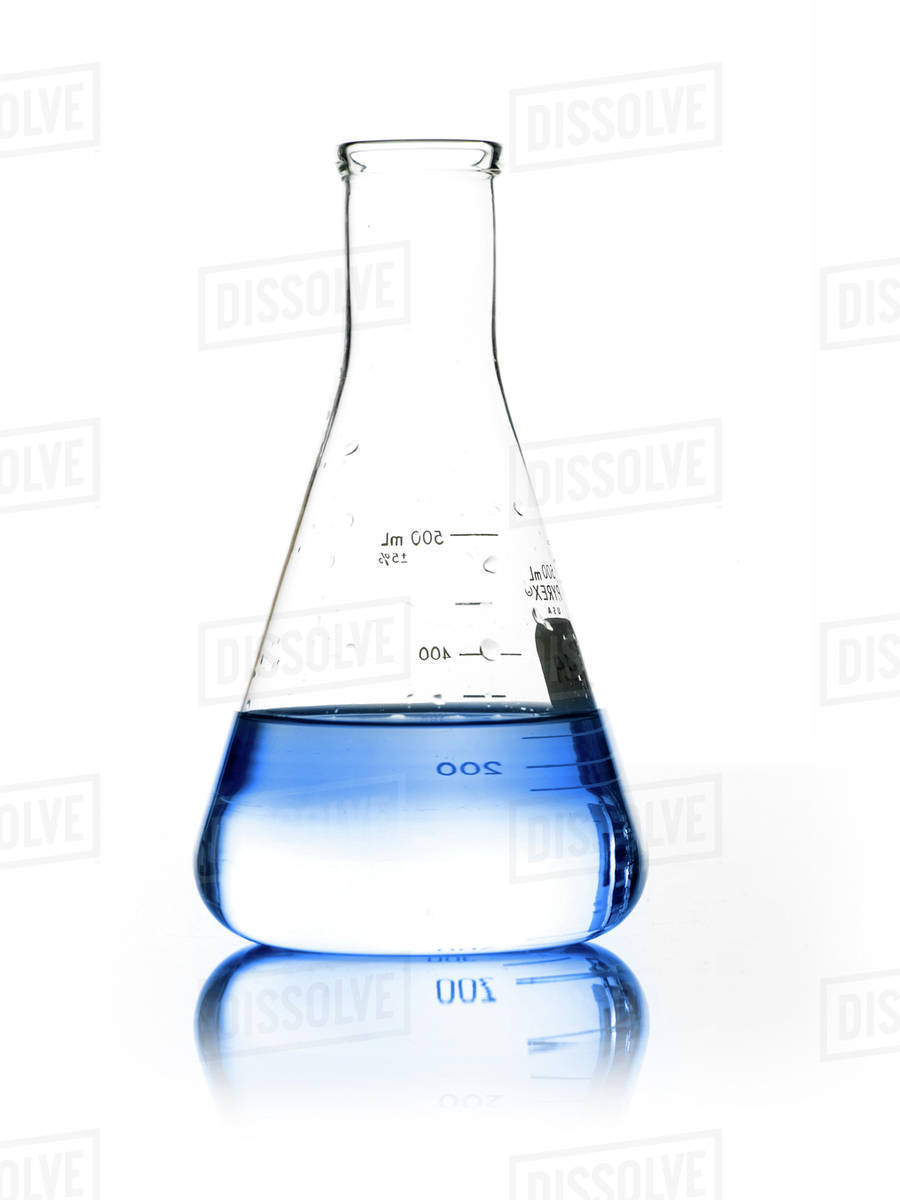 Blue liquid in beaker - Royalty-free Stock Photo | Dissolve