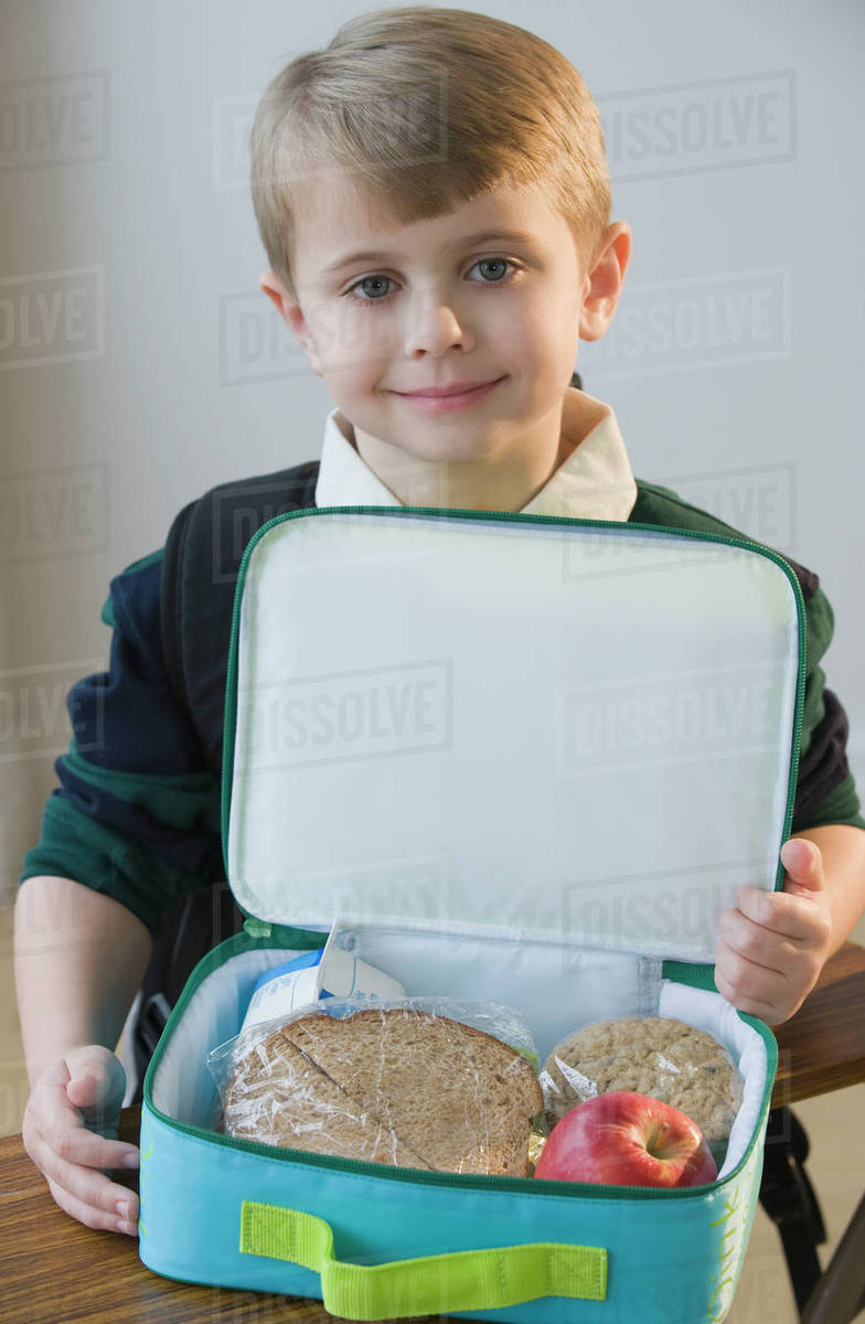 Boy with lunch box - Royalty-free Stock Photo | Dissolve